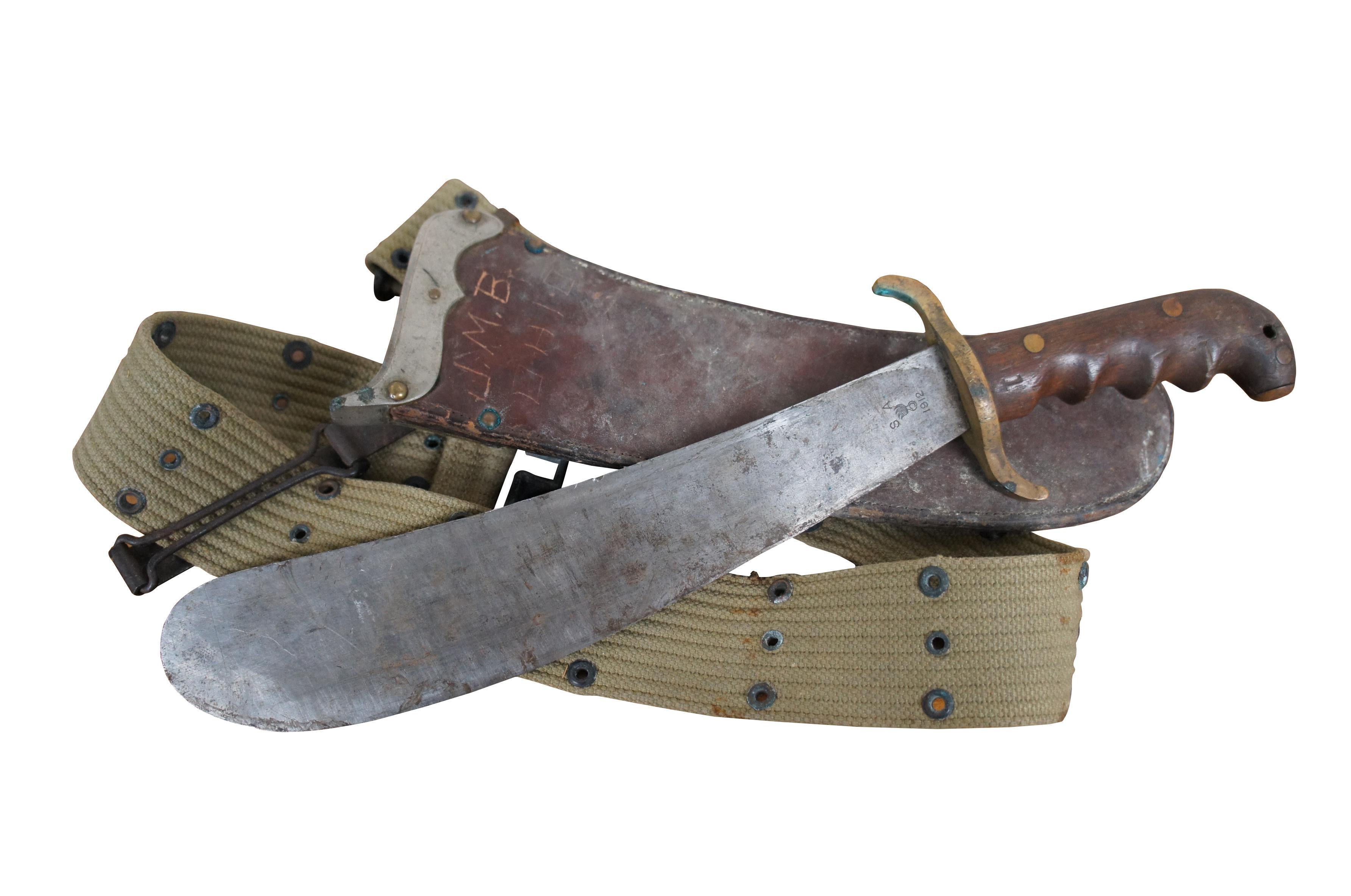 WWI 1912 US M1904 Springfield Armory Hospital Corps Machete Bolo Sword ...