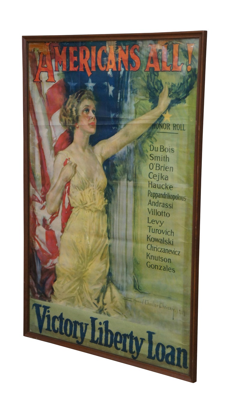 WWI Americans All Victory Liberty Loan Poster Howard Chandler Christy ...