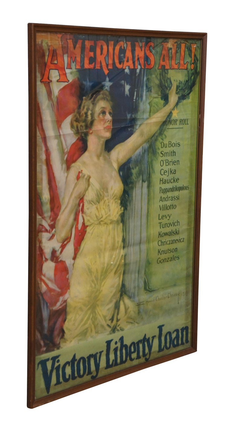WWI Americans All Victory Liberty Loan Poster Howard Chandler Christy ...