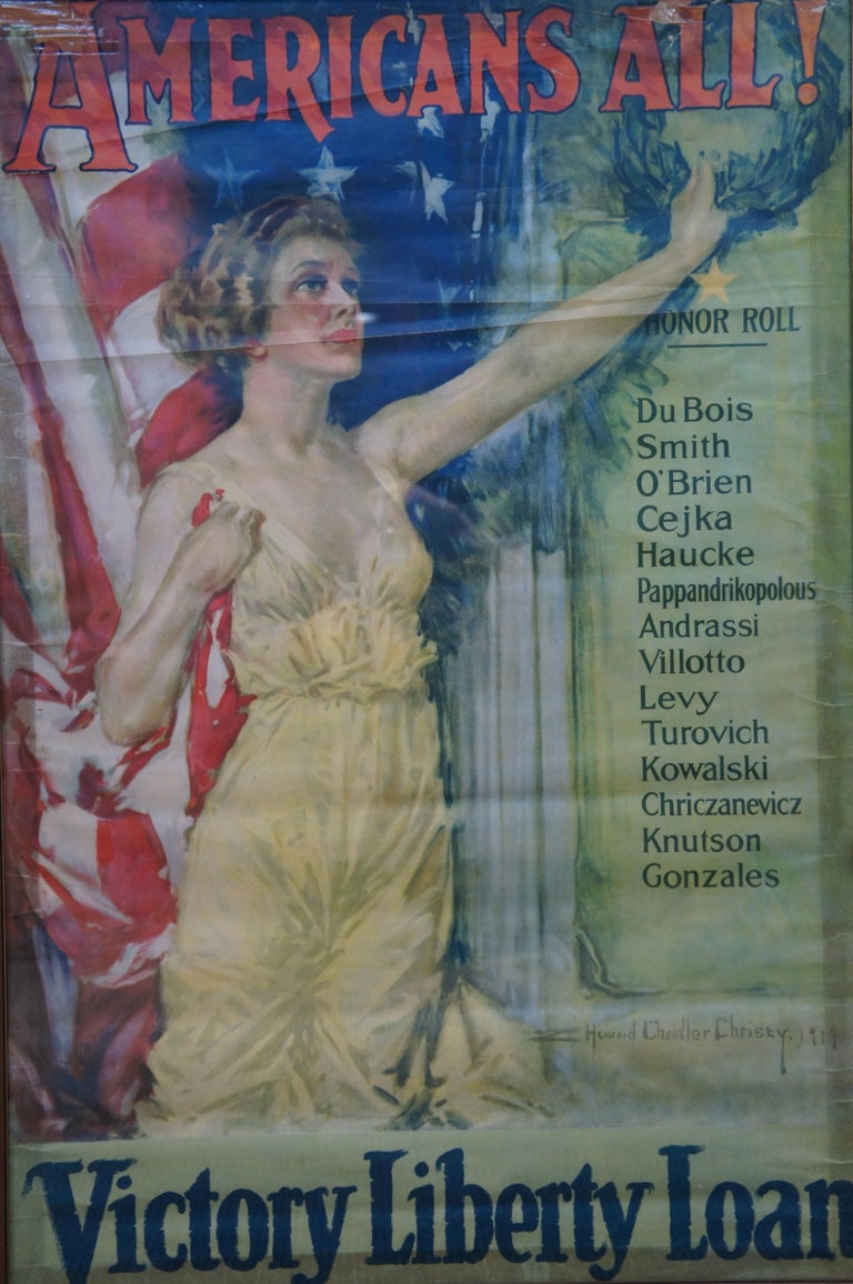 WWI Americans All Victory Liberty Loan Poster Howard Chandler Christy ...