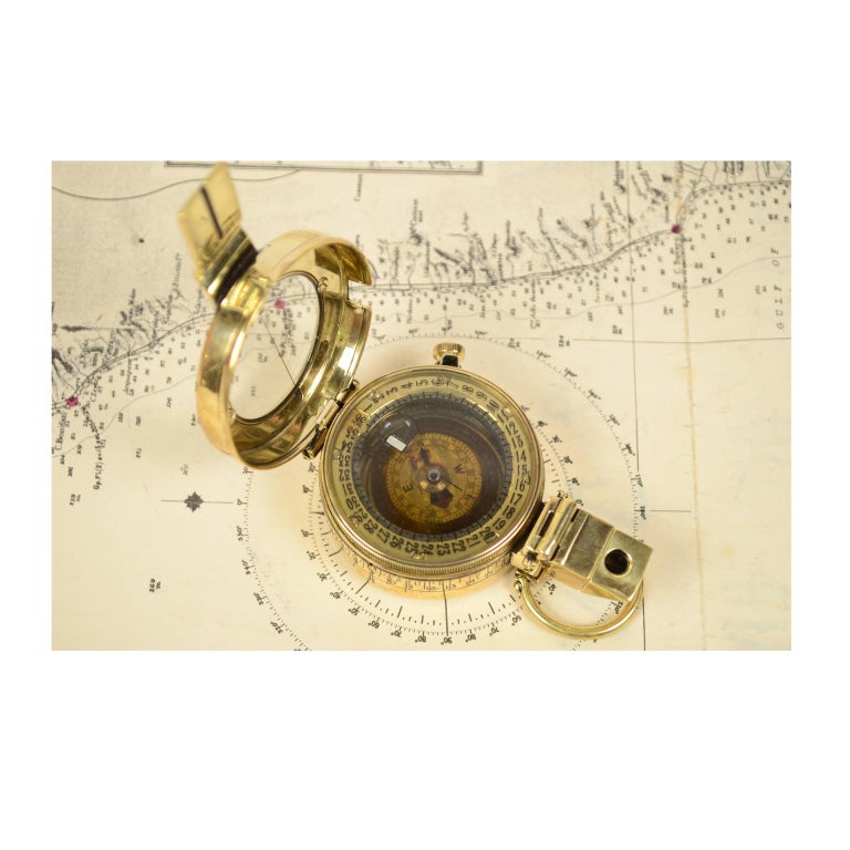 WWI Brass Compass Used by the British Army Officers at 1stDibs