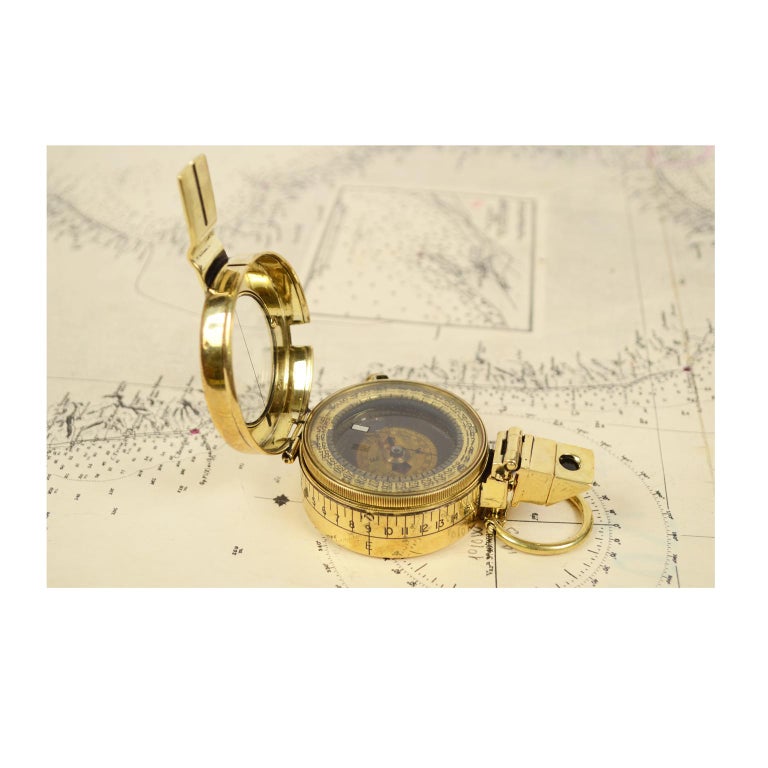 WWI Brass Compass Used by the British Army Officers at 1stDibs