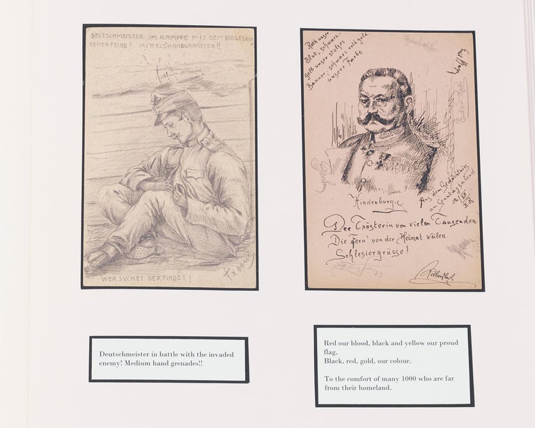 WWI German Trench Art Drawings For Sale at 1stDibs