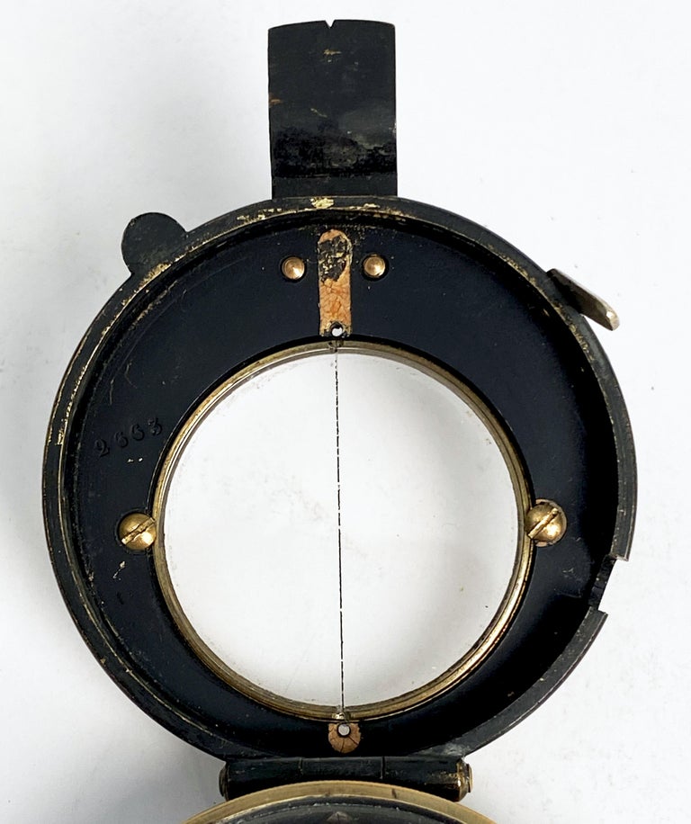 WWI Military Officer's Marching Compass Dated 1918, Verners Patent VIII ...