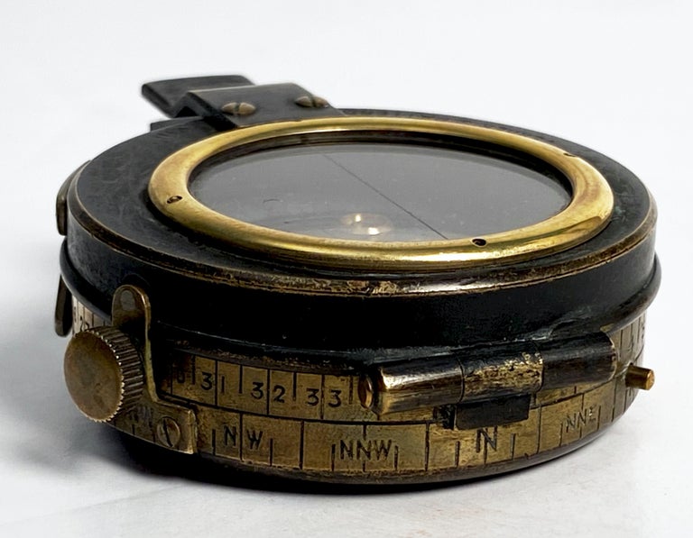 WWI Military Officer's Marching Compass Dated 1918, Verners Patent VIII ...