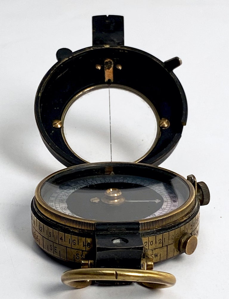 WWI Military Officer's Marching Compass Dated 1918, Verners Patent VIII ...