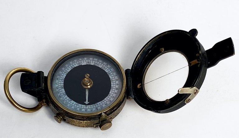 WWI Military Officer's Marching Compass Dated 1918, Verners Patent VIII ...