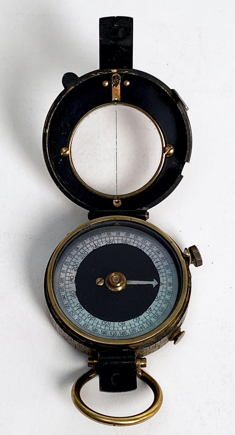 WWI Military Officer's Marching Compass Dated 1918, Verners Patent VIII ...