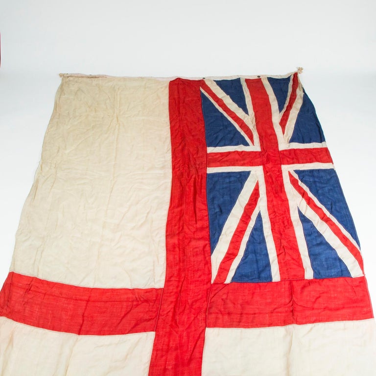 WWI Royal Navy white ensign flag for HMS Vindictive at 1stDibs