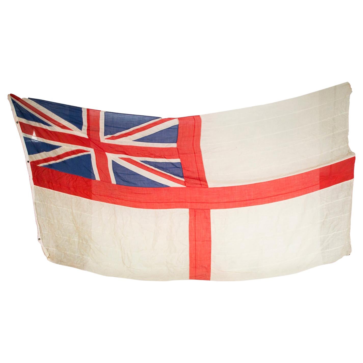 WWI Royal Navy white ensign flag for HMS Vindictive at 1stDibs ...