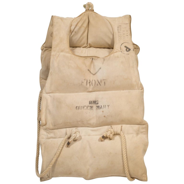 WWII RMS Queen Mary Troop Life Jacket, circa 1940s For Sale at 1stDibs ...