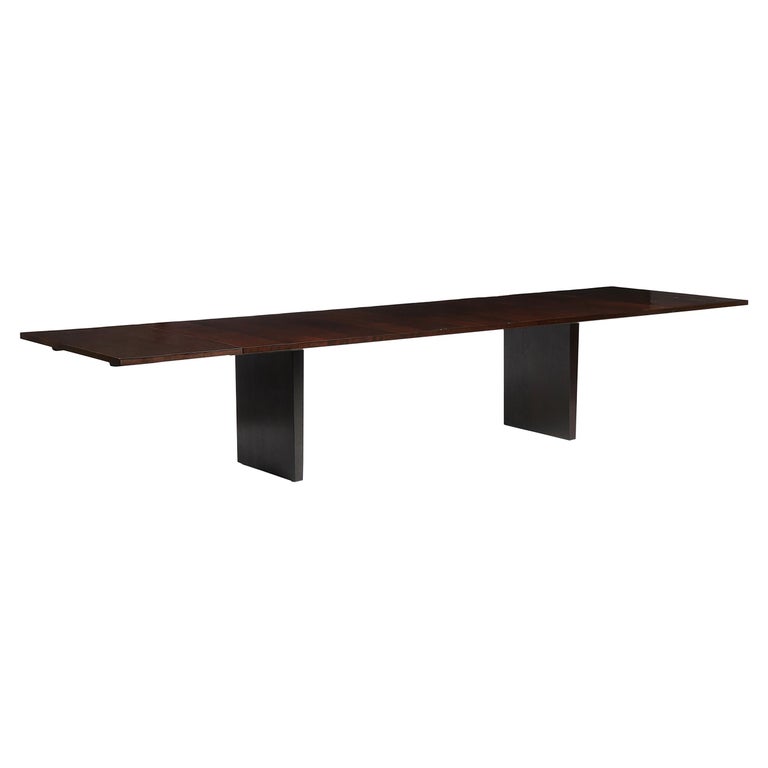 Wyeth Original Split Bamboo Dining / Conference Table with End Leaves For Sale at 1stDibs