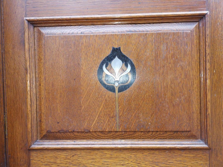 Wylie and Lochhead, Arts and Crafts Voysey Style Bookcase with Pewter ...