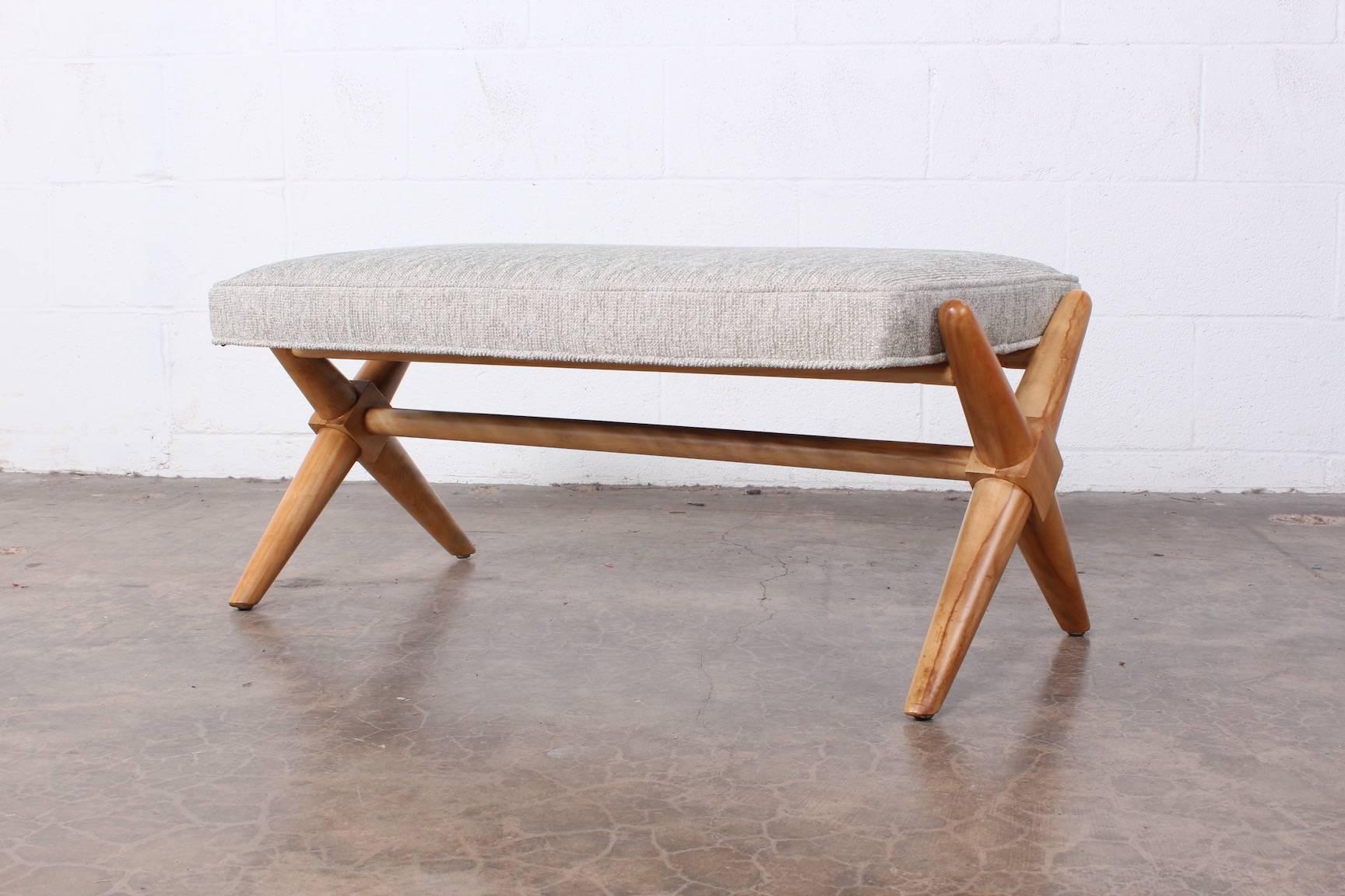 X Base Bench by T.H. Robsjohn-Gibbings at 1stDibs