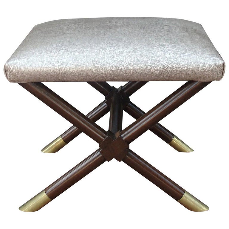 X-Base Ottoman in Faux Shagreen Leather For Sale at 1stDibs
