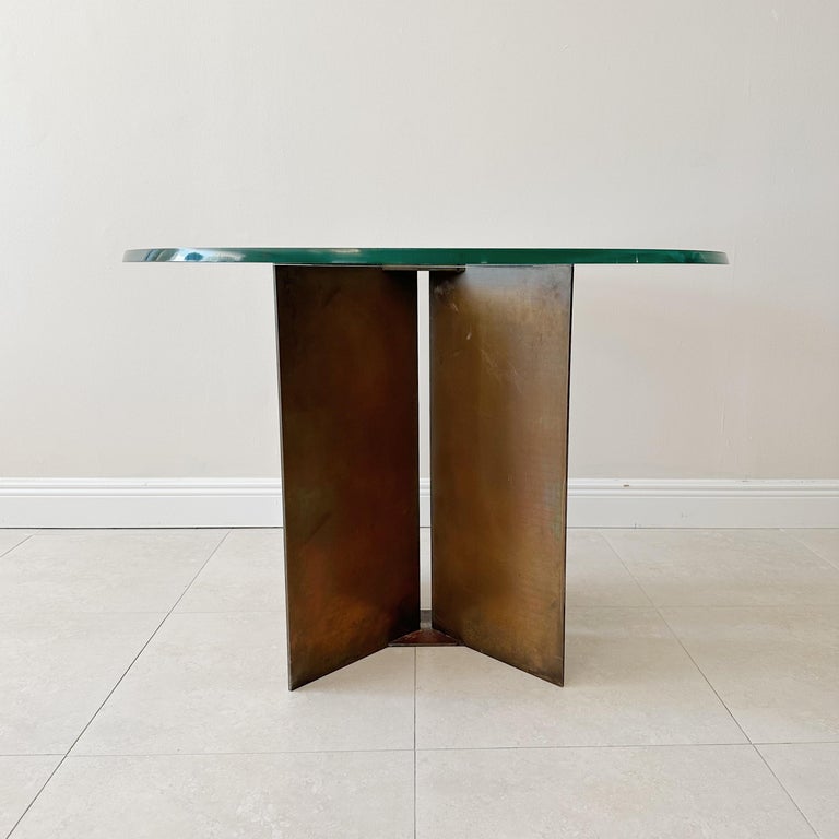 X Base Solid Bronze Centre Table at 1stDibs