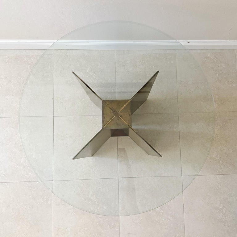 X Base Solid Bronze Centre Table at 1stDibs
