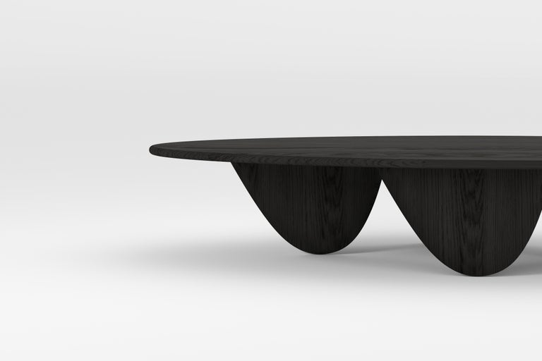 Noviembre X Big Coffee Table in Burned Oak Wood, Coffee Table by Joel ...