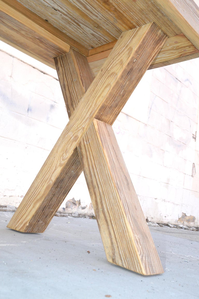 X Console Table Made from Reclaimed Pine, Custom Made by Petersen ...