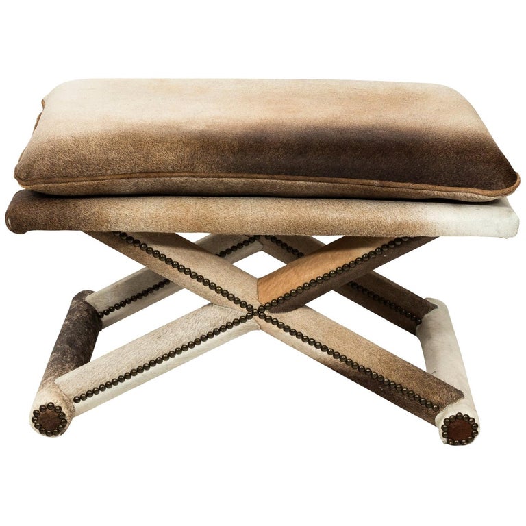 X Form Hide Bench at 1stDibs