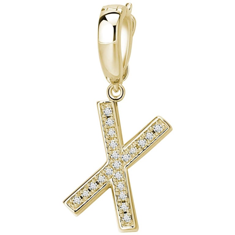 X Initial Pendant/Charm For Sale at 1stDibs