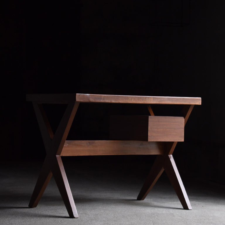 X Leg Desk by Pierre Jeanneret For Sale at 1stDibs