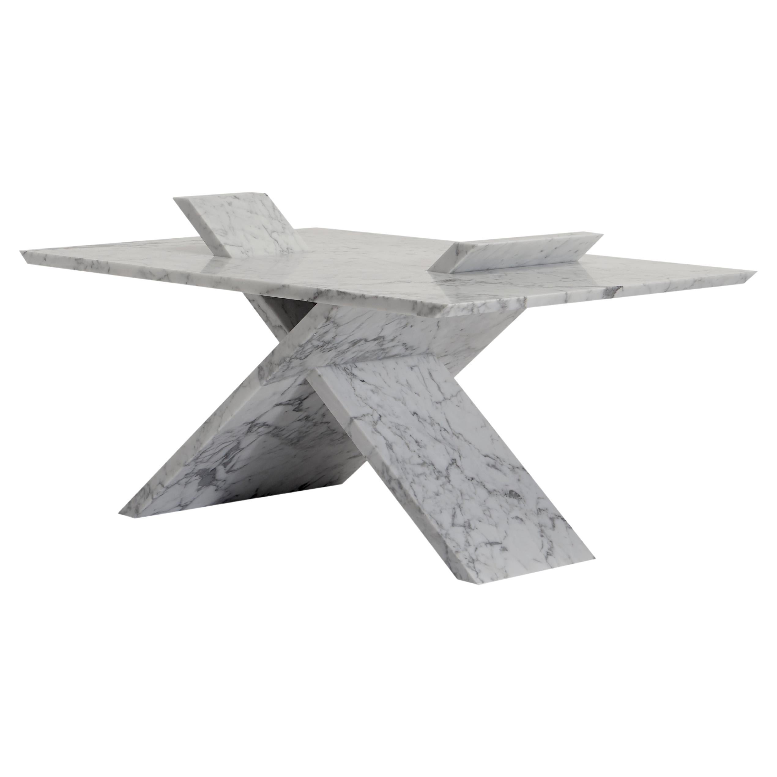 Asymmetrical Marble Table by Sema Topaloglu at 1stDibs