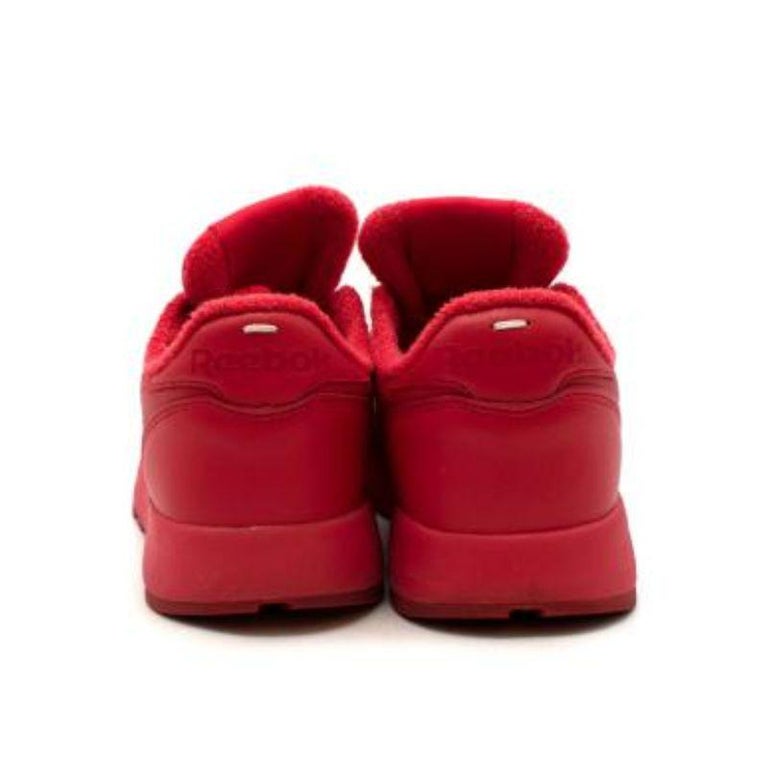 x Reebok Red Classic Tabi Leather Sneakers For Sale at 1stDibs