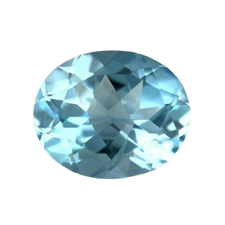 X1 Natural Sky Blue Topaz Oval 5-6 Carat Gem Jewellery Supply For Sale ...