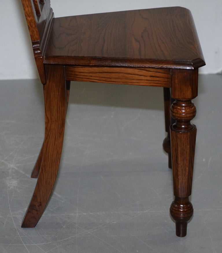 4 English Oak Gothic Steeple Back Dining Chairs Augustus Pugin Style ...