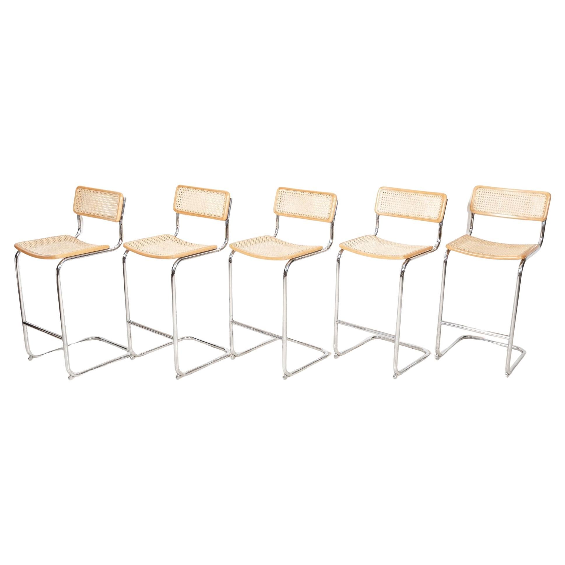 MARCEL BREUER B8 STOOL ; THONET LABEL at 1stDibs