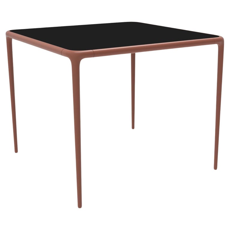 Xaloc Salmon Glass Top Table 90 by Mowee For Sale at 1stDibs
