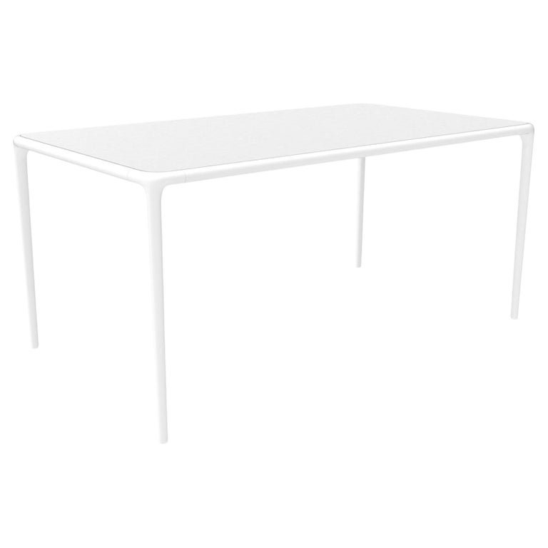 Xaloc White Glass Top Table 160 by Mowee For Sale at 1stDibs