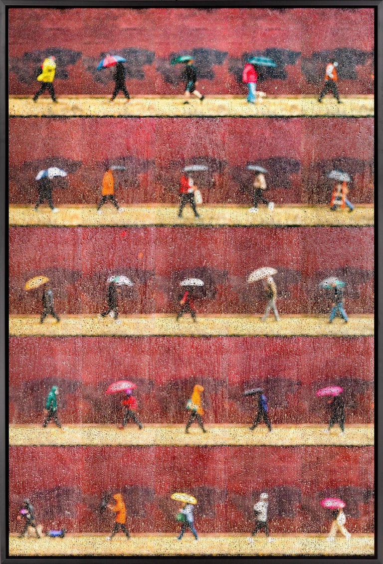 Xan Padron - "Grove Street in the Rain, West Village NYC" Figurative ...