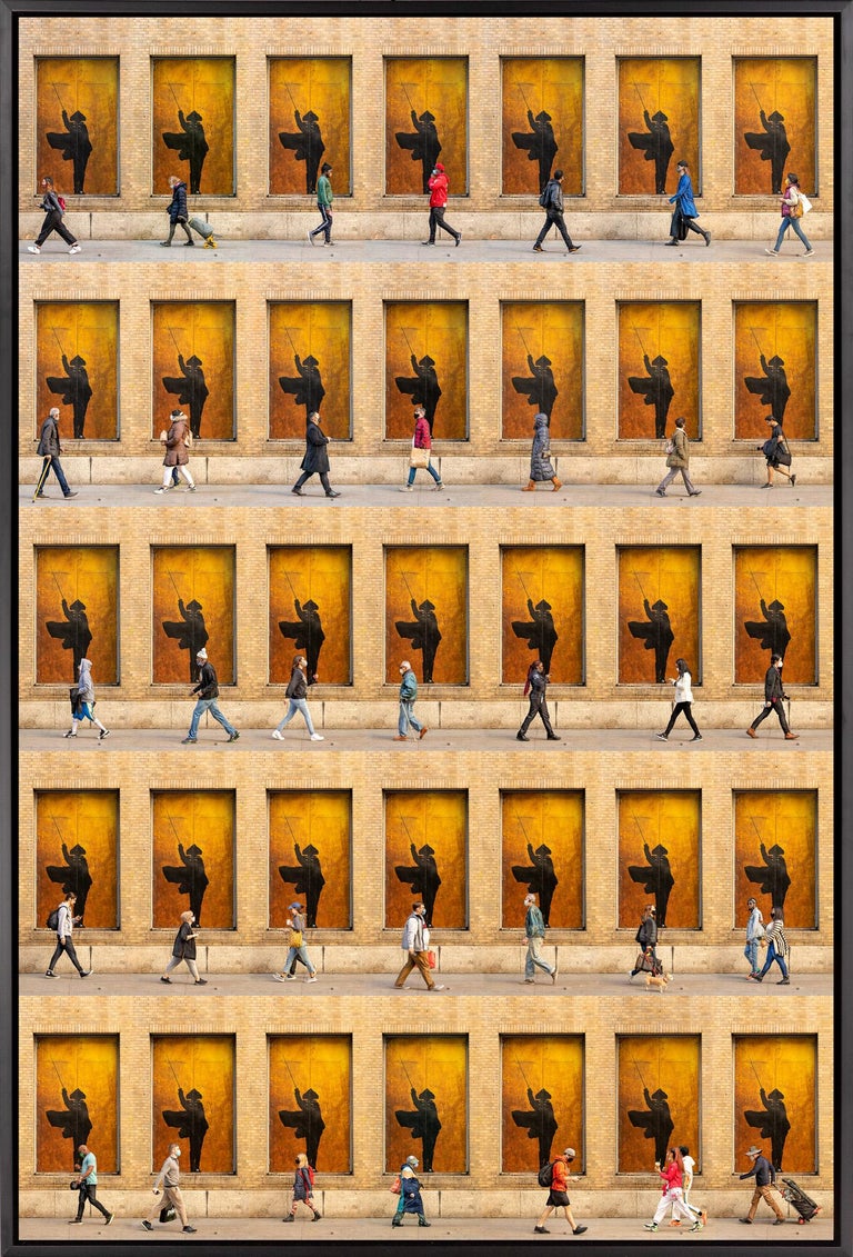 Xan Padron - "Theater District, NYC" Figurative Photograph with Warm ...
