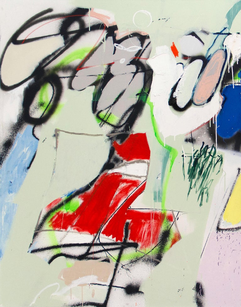 Xavi Ceerre - Contemporary Abstract Expressionism Grey Red Accent ...