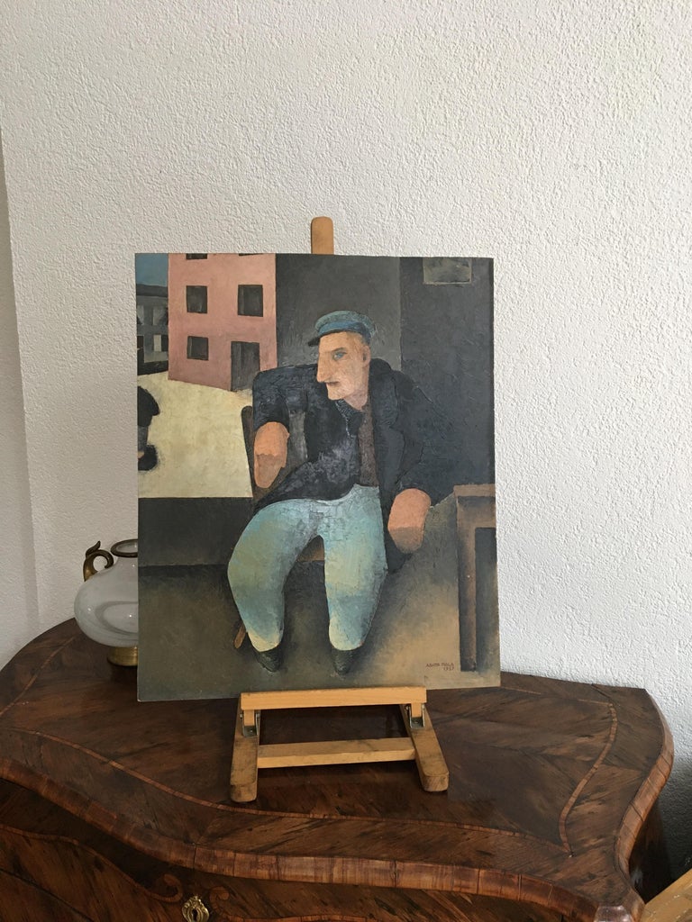 Xavier Albert Fiala - The seated man For Sale at 1stDibs