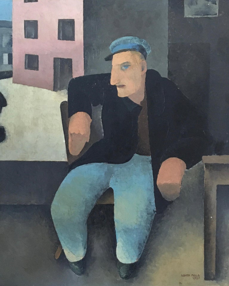 Xavier Albert Fiala - The seated man For Sale at 1stDibs