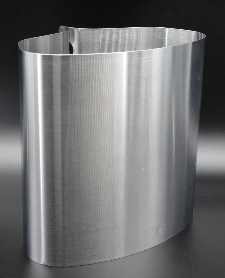 Xavier FEAL Stainless Steel Trash Can, 1970 For Sale at 1stDibs