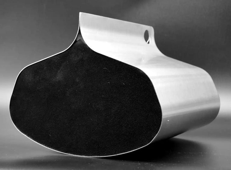 Xavier FEAL Stainless Steel Trash Can, 1970 For Sale at 1stDibs