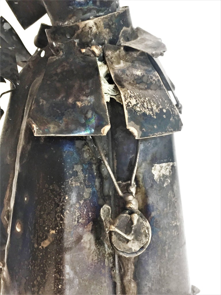 Xavier Gonzalez, Spanish Maiden, Anodized Silver Statuette, 1970s For ...