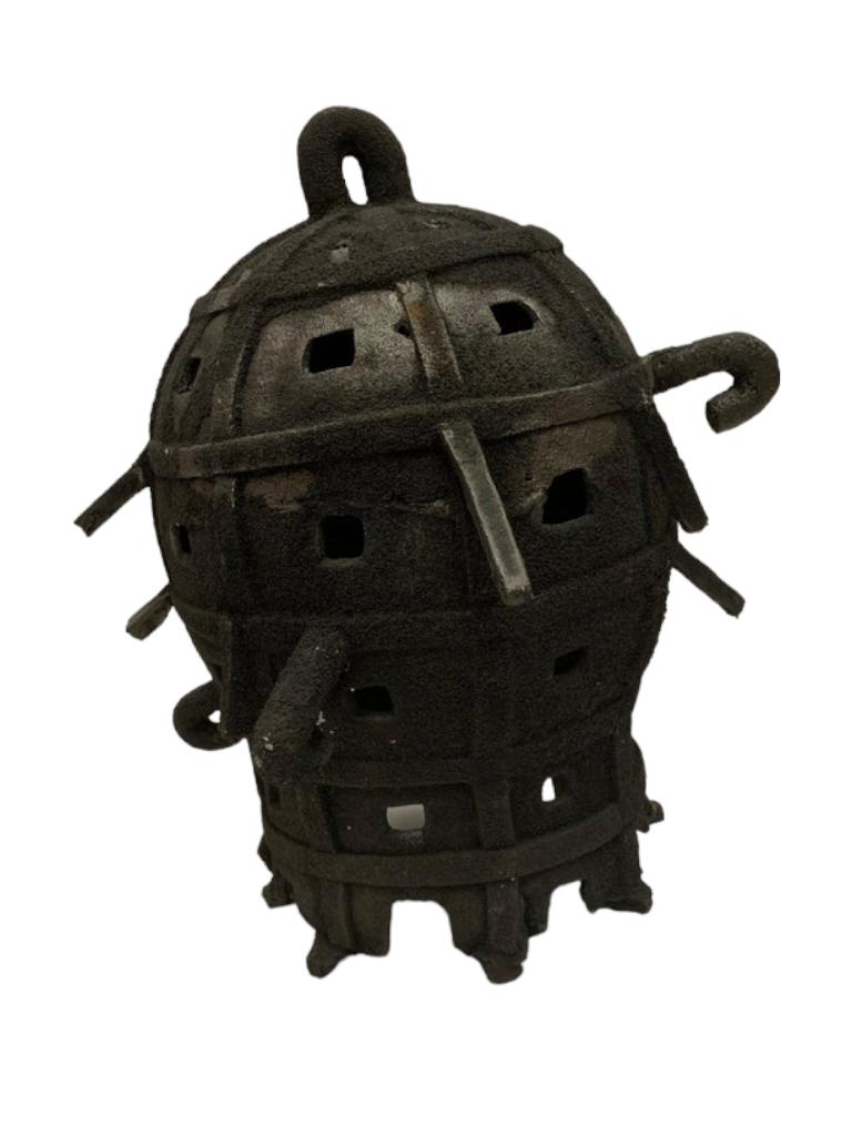 Xavier Mascaro Mask Sculpture on Stand For Sale at 1stDibs