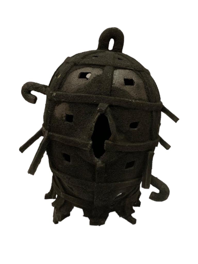 Xavier Mascaro Mask Sculpture on Stand For Sale at 1stDibs