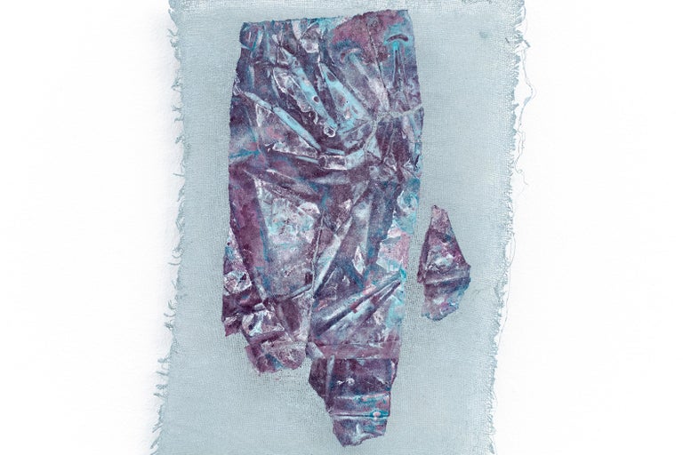 Xinyi Liu - Scab, Mulberry paper and acrylic on gauze For Sale at 1stDibs