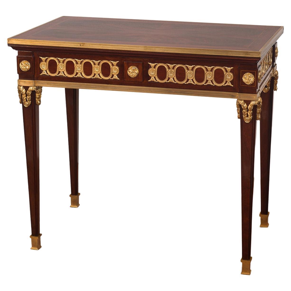 Antique French Napoleon III Console Game Table at 1stDibs