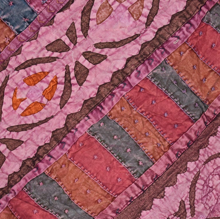 XL Applique Bed Cover, Throw, '1' For Sale at 1stDibs