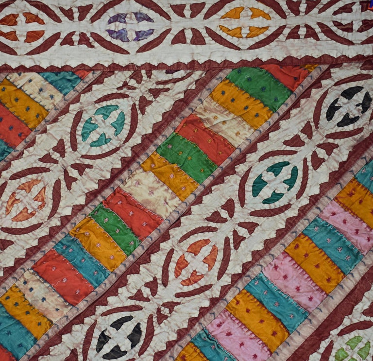 XL Applique Bed Cover - Throw (5) For Sale at 1stDibs