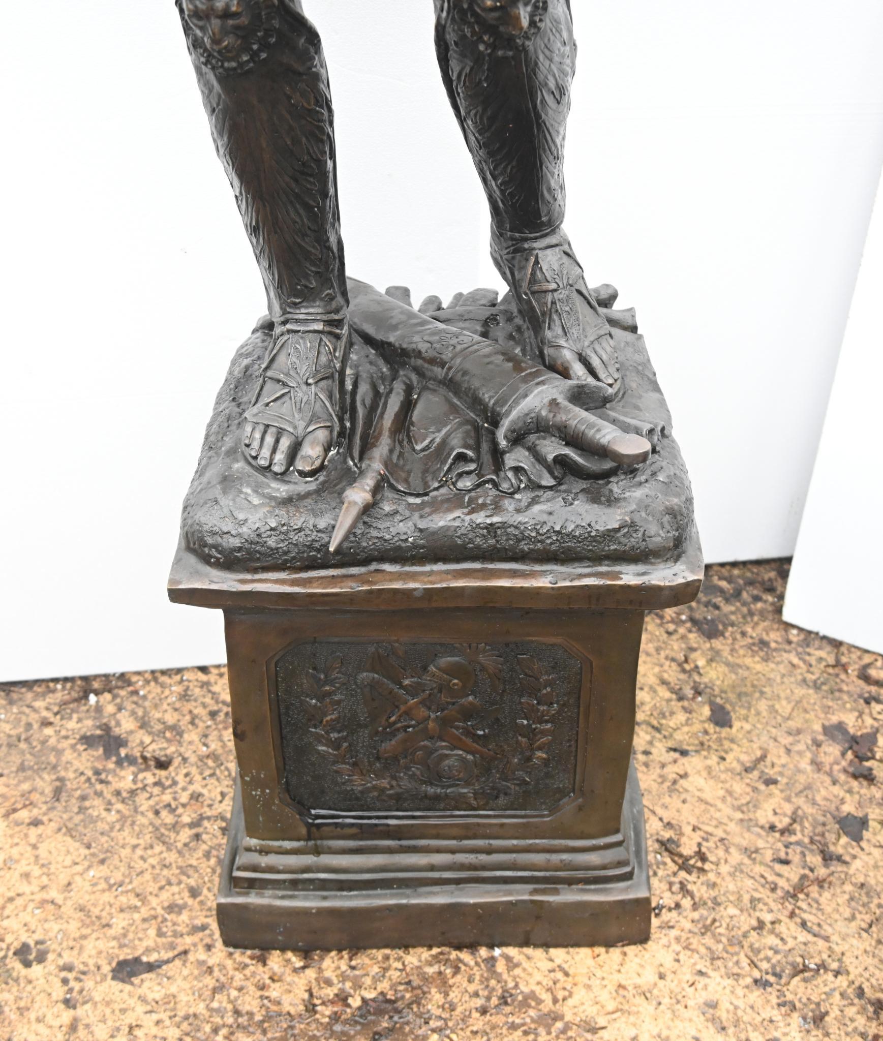 XL Bronze Roman Gladiator Statues Lamps Figures 8 Ft 246 CM Security ...