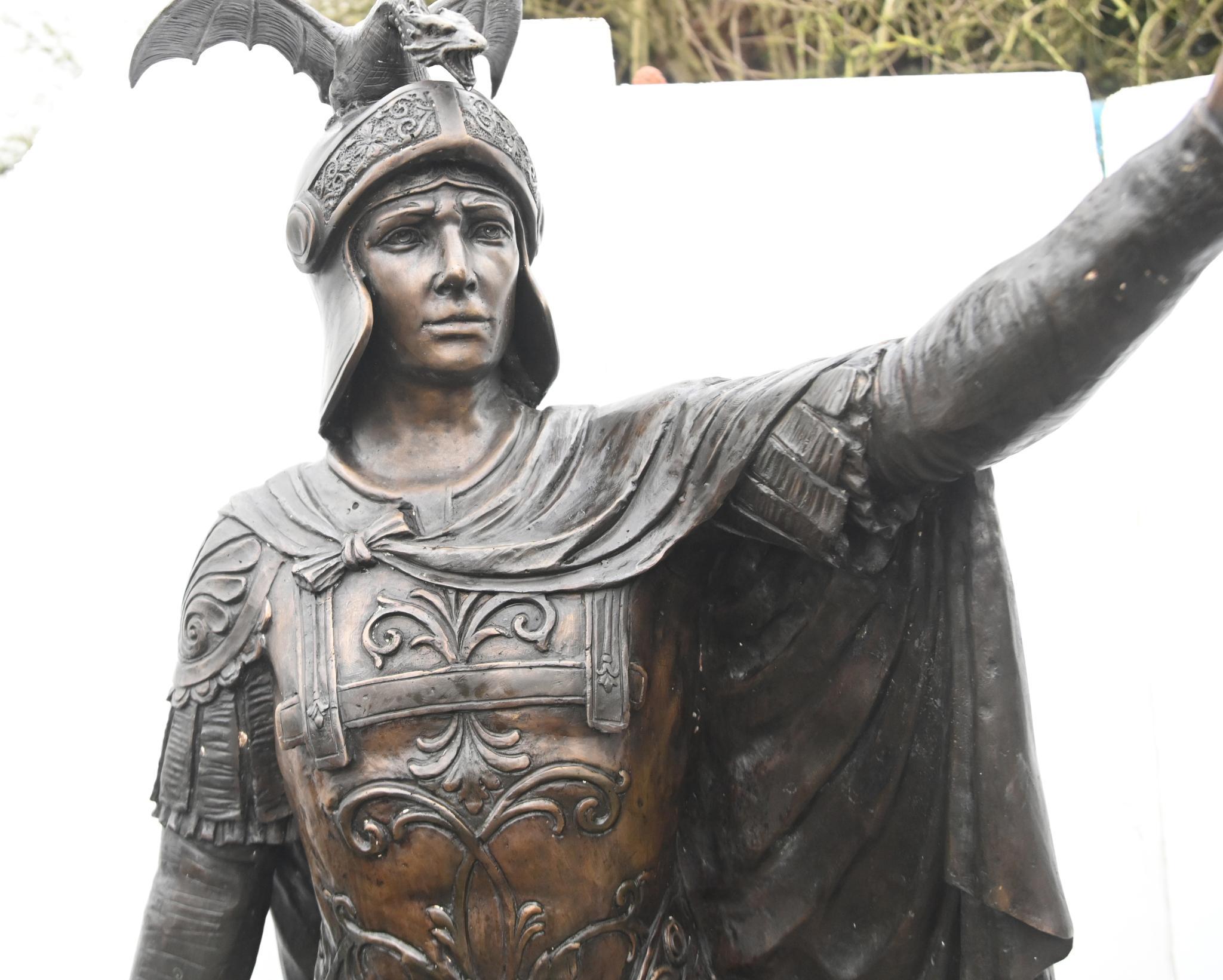 XL Bronze Roman Gladiator Statues Lamps Figures 8 Ft 246 CM Security ...