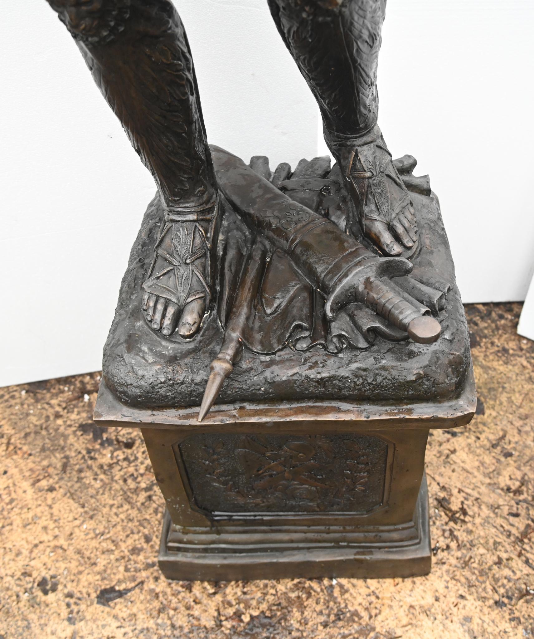 XL Bronze Roman Gladiator Statues Lamps Figures 8 Ft 246 CM Security ...